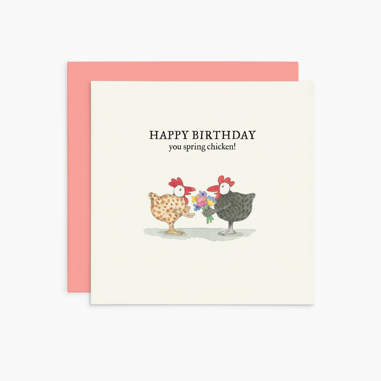 K369 - Happy Birthday you spring chicken! - Twigseeds Birthday Card ...